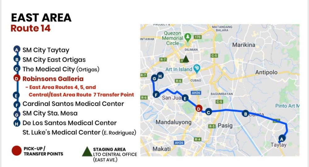 Transport route maps for Greater Metro Manila/ NCR during the ...