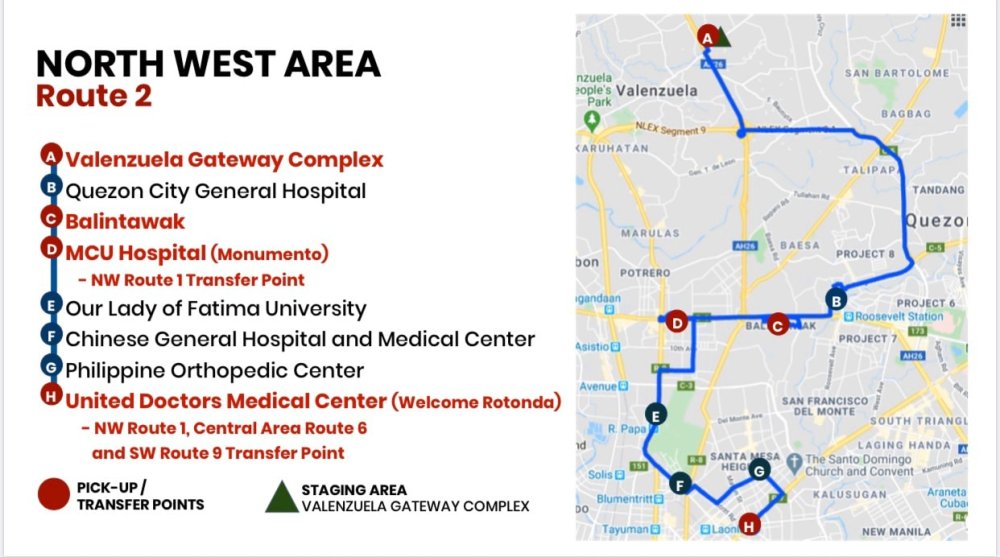 Transport route maps for Greater Metro Manila/ NCR during the ...
