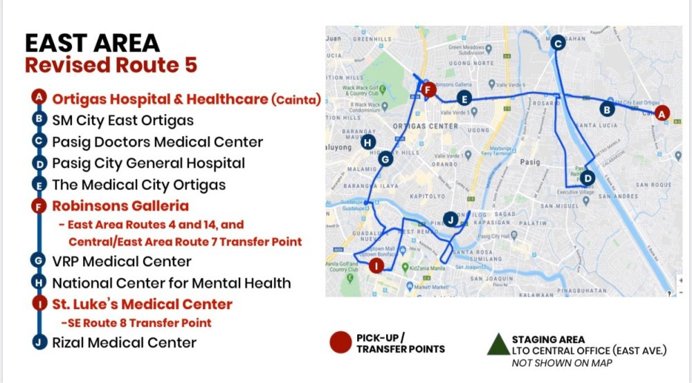 Transport route maps for Greater Metro Manila/ NCR during the ...