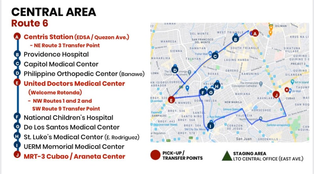 Transport route maps for Greater Metro Manila/ NCR during the ...